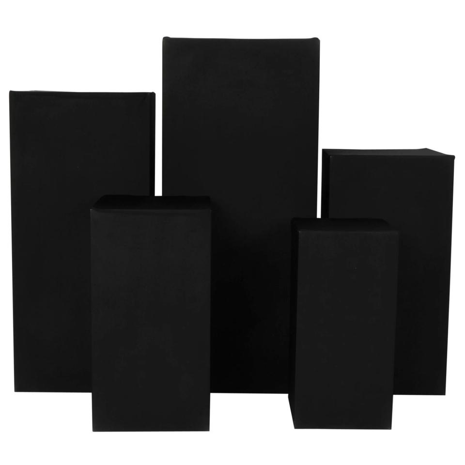 Large Black Square Pedestal – Ruby Design Event Rentals